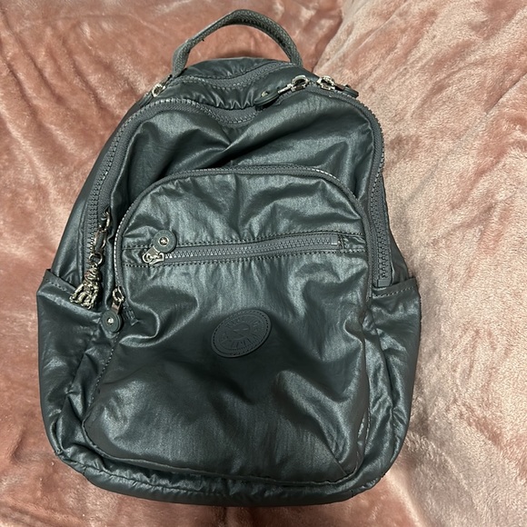 Kipling | Bags | Kipling Seoul Gray Metallic Backpack | Poshmark